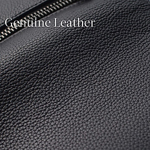 Bveyzi Ultra Slim Thin Leather RFID Blocking Credit Card Holder Bifold Clutch Wallets for Women (Black)