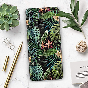 DesignSkinz Tropical Forest v1 Protective Vinyl Decal Wrap Skin Cover Compatible with The Samsung Galaxy S20 (Screen Trim & Back Glass Skin)