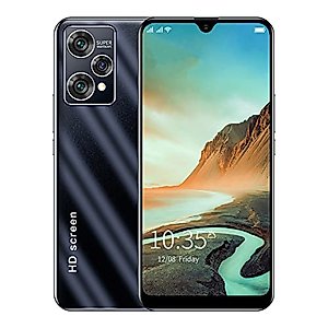 Zunate 6.1 Inch HD Full Screen Dual SIM Unlocked Smartphone, 5MP 8MP Camera RAM 3GB ROM 32GB Screen Facial Recognition Mobile Phone for Android(Black)