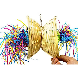 Bonka Bird Toys 1870 Foraging Butterfly Bird Toy Cages Birds Parrot Natural Conure Cockatiel. Quality Product Hand Made in The USA.