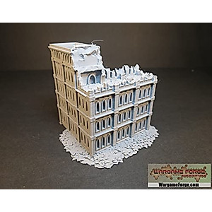 Gothic Ruined Building 16 6mm/8mm Tabletop Terrain Compatible with Epic, Adeptus Titanicus, Hex Maps