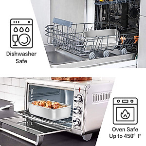 E-far Loaf Pan for Baking Bread, 9 x 5 Inch Stainless Steel Baking Loaf Pans, Metal Bakeware for Bread Meatloaf Cake Brownies, Healthy & Non Toxic, Easy Release & Dishwasher Safe - Set of 3