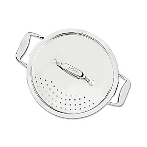 All-Clad Simply Strain Stainless Steel Multipot with Straining Lid, 6-Quart, Induction, Oven Broiler Safe 600F, Strainer, Pasta Strainer with Handle, Steamer Pot, Cookware, Home, Pots and Pans, Silver