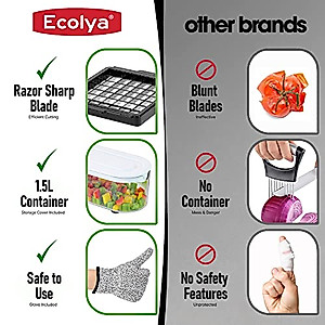 Vegetable Chopper 9 in 1 Multifunctional Food Dicer, Onion Chopper Vegetable Cutter, Veggie Chopper with Container, Mandoline Slicer for Kitchen, Carrot Grater Shredder, Kitchen Gadgets