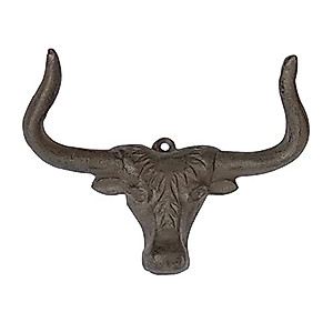 Coat Hooks Wall Mounted，JfwuHap 1 Piece Wall Hangers Iron Hook Bull Head Hook Animal Shaped Coat Hat Hooks Metal Wall Hooks Hangers Wall Hooks , Wall Hooks for Hanging Clothes Backpack Coats