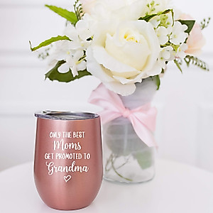 Violet and Gale Grandma to Be Gifts New Grandma 12oz Wine Glass Tumbler First Time Grandmother Announcement Gift Promoted to Grandma Coffee Mug