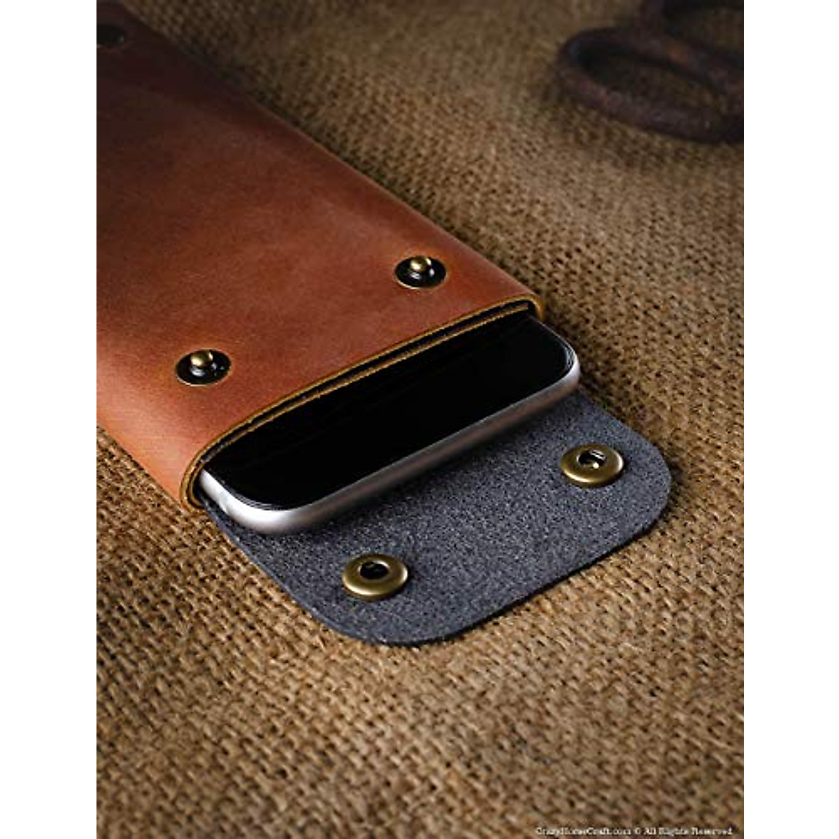 iPhone 12, 12 Pro, 12 Pro Max, 12 Mini case/wallet, Minimalist sleeve/cardholder, Brown Crazy Horse leather, iPhone SE, 11, 11 Pro, 11 Pro Max, Xr/Xs/Xs Max/8/7/6s cover/bag, Crazy Horse Craft