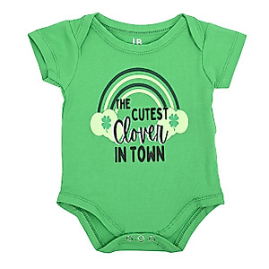 Unique Baby Girls St Patricks Cutest Clover In Town Layette Set (9M, Green)