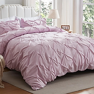 SunStyle Home Pinch Pleated Duvet Cover Turquoise 3 Pieces Duvet Covers King Size Soft Microfiber Luxury Duvet Cover with Zipper Closure & Corner Ties for All Season(1 Duvet Cover, 2 Pillow Shams)