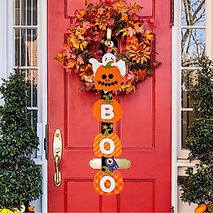 Supla 8 Sets Halloween Craft Kits Fall Kids Crafts DIY Halloween Doorknob Hanger Decorations Art Sets Foam Halloween Pumpkin Ghost Boo Bat Owl Stickers for Kids Halloween Classroom Party Activity