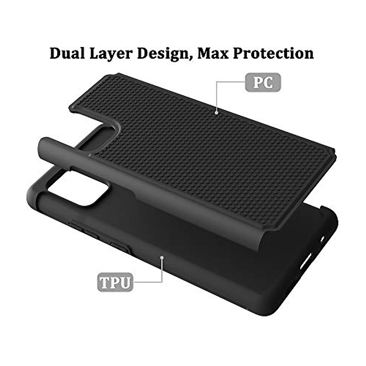 Dahkoiz for Samsung Galaxy A71 5G Case, Dual Layer Drop Protection Cover Protective Phone Case for Samsung Galaxy A71 5G, Black