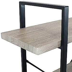 Sunnydaze 4-Tier Bookshelf - Industrial Style with Freestanding Open Shelves with Veneer Finish - Oak Gray