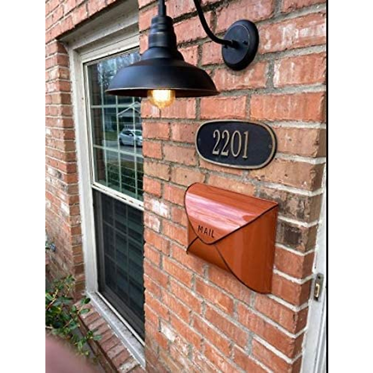 NACH Wall Mount Mailboxes for Outside, 12.5 x 5 x 10 inch Terracotta Wall Mailboxes for Outside, Waterproof Mailboxes for Outside - Envelope Mailbox