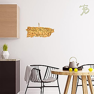 Totally Bamboo Destination Puerto Rico Shaped Serving and Cutting Board, Includes Hang Tie for Wall Display