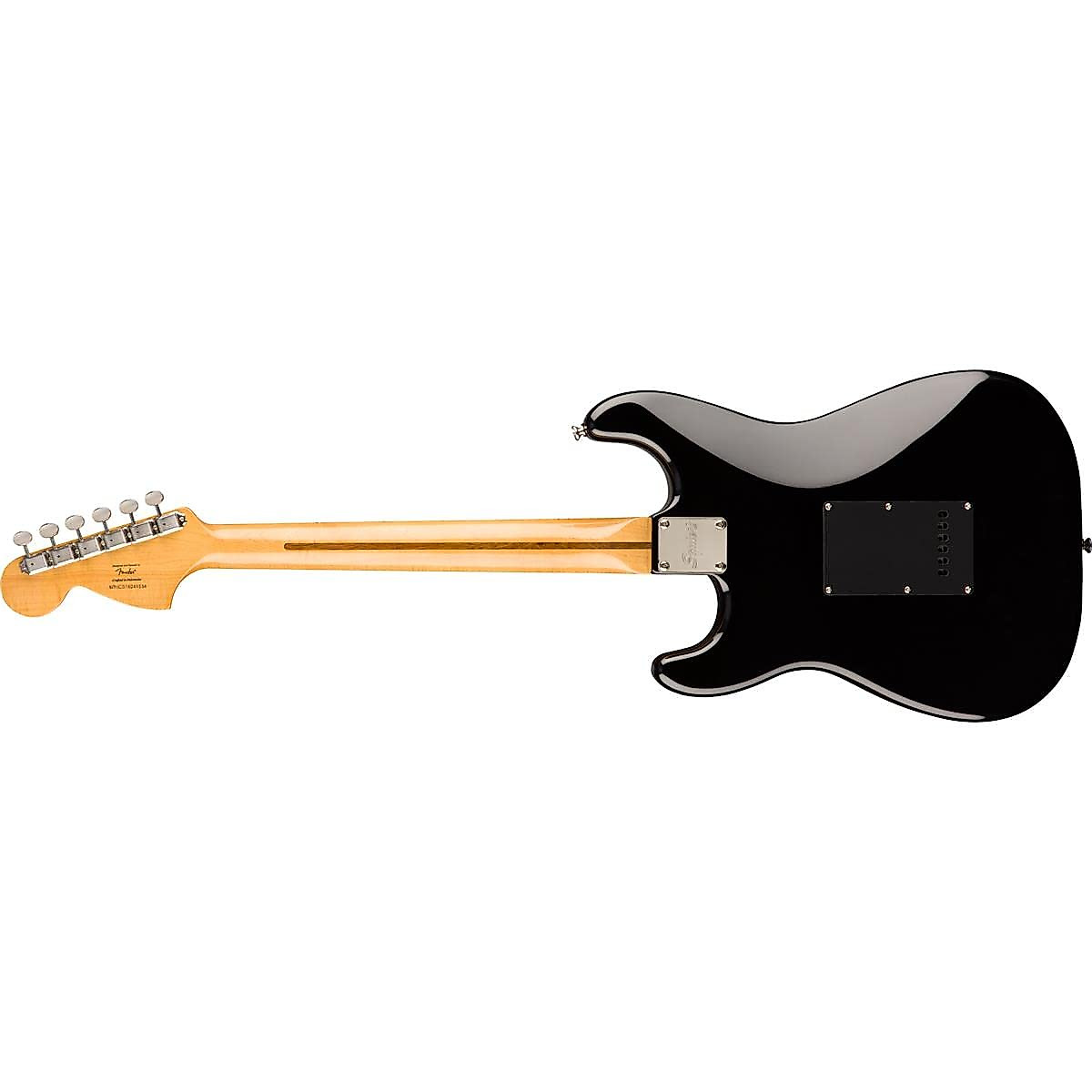 Squier Classic Vibe 70s Stratocaster Electric Guitar, with 2-Year Warranty, Black, Maple Fingerboard