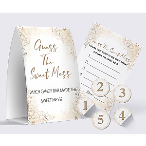 Guess The Sweet Mess - Dirty Diaper game,Baby Shower Games Guess The Sweet Name That Poo/gs017A