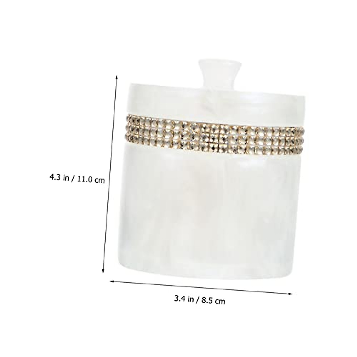 HANABASS Resin Swab Box Toothpick Dispenser Makeup Storage Organizer Box Toothpick Dispenser for Home Resin Cotton Swab Holder with Lid Decorative Candy Jar Sugar Jars Cotton Pad Container