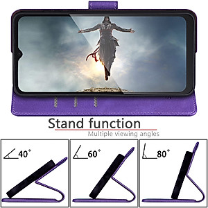 SUANPOT for Samsung Galaxy A54 5G Wallet case with RFID Blocking Credit Card Holder,Flip Book PU Leather Protective Cover Women Men for Samsung A54 Phone case Purple