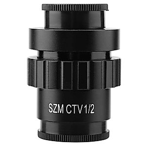 0.5X C-Mount Objective Lens,1/2 CTV Adapter for Video Digital Camera Trinocular Stereo Microscope, Comes with 1-1/8
