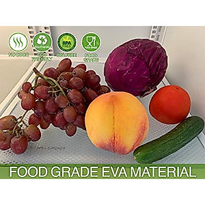 EVALAND 18 INCHES x 33 FEET Non-Slip Shelf Liner, EVA Kitchen Liner, Non-Adhesive Liner, Original Smooth Shelf Liner, Durable Strong Grip Liner, Stain-Proof Shelf, Drawer, Cabinet Liner