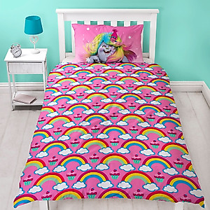 Trolls Dreams UK Single/US Twin Duvet Cover and Pillowcase Set