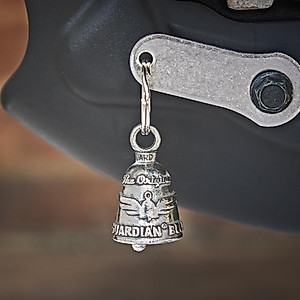 Guardian Bell Bass Fish Good Luck Bell w/Keyring & Black Velvet Gift Bag | Motorcycle Bell | Lead-Free Pewter | Good Luck Gift to Friends & Family | Bike Bell | Made in USA