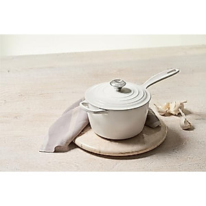 Le Creuset Enameled Cast Iron Signature Saucepan, 1.75 qt., White