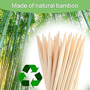 6 inch Bamboo Skewers, 100 PCS Bamboo Sticks for Cocktail Appetizer Toothpicks Kabab Skewers Picks Paddle Wooden Skewers for Cocktail, Fruit, Grilling, Drink, BBQ, Fondue(6 Inch)