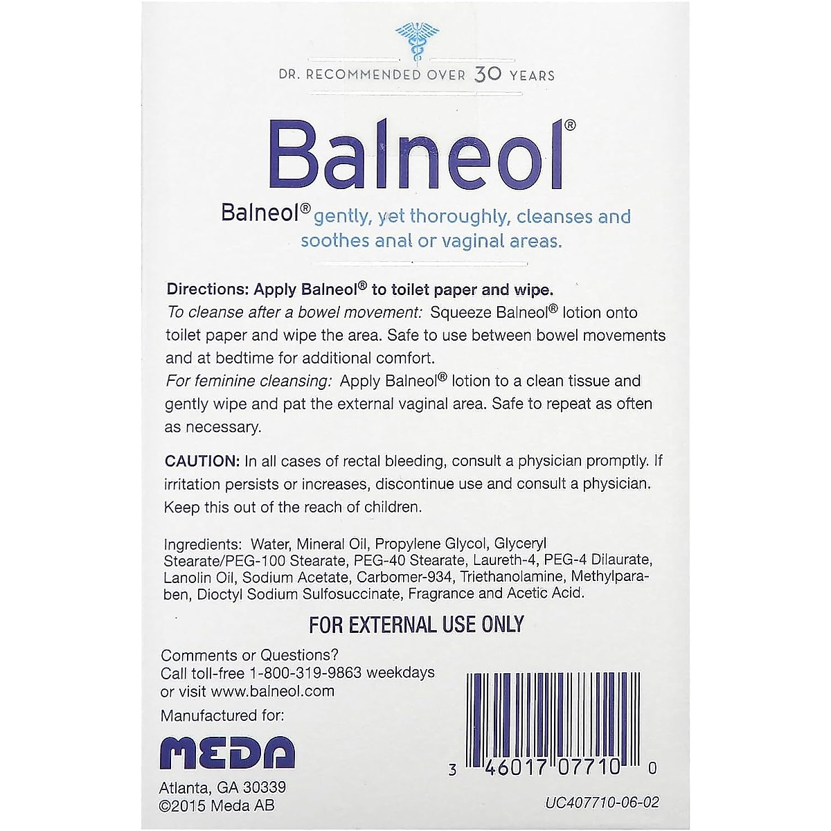 Balneol Hygienic Cleansing Lotion Packets, 20 Count