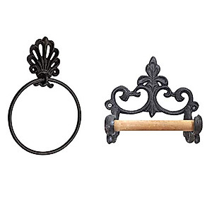 -Shelf Balcony Bathroom Towel Rack,Bathroom Hand Towel Vintage House Towel Toilet Paper Holder Iron Towel Rack,Sweat Towel Holder/2#/13.6 * 15.5 * 8.5Cm