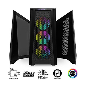 MSI MEG Prospect 700R – 4.3" Touch Panel Display - Tempered Glass Side Panel - Vertical GPU Mount – 4X ARGB 120mm Fan – Liquid Cooling Support up to 360mm Radiator x 1 – Cable Management System