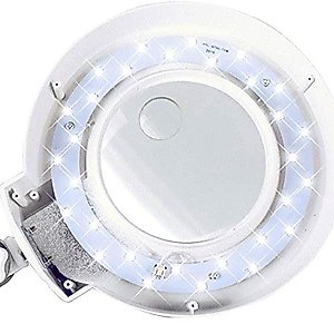 SFMZCM Desktop Magnifier Lamp with Light |Adjustable Arm Magnifier Lamp Light Magnifying Glass Lens Diopter Folding Magnifier