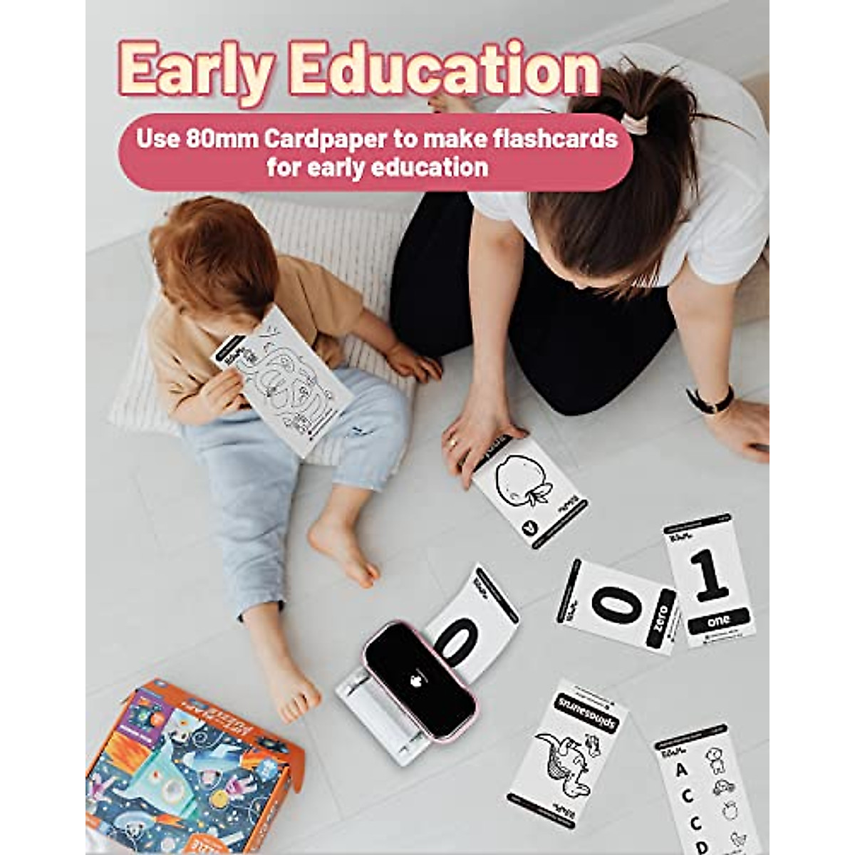 Phomemo M03 Portable Printer-2022 Bluetooth Portable Printer Photo Printer Wireless Portable Mobile Printer Thermal Printer Compatible with iOS + Android,Gift for Mom,Cute School Supplies-Pink