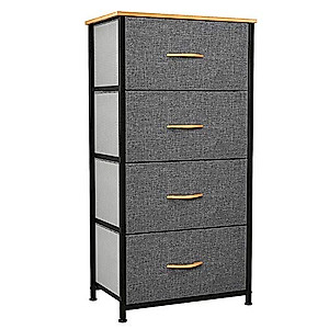 YITAHOME Dresser with 5 Drawers - Fabric Storage Tower & Storage Tower with 4 Drawers - Fabric Dresser, Organizer Unit for Bedroom, Living Room, Closets & Nursery (Cool Gray)