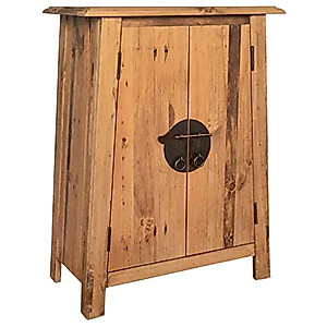vidaXL Bathroom Side Cabinet Bathroom Wall Cabinet Over The Toilet Space Saver Storage Medicine Cabinet with 1 Shelf Cupboard Solid Wood Pine