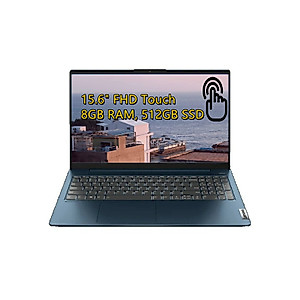 Lenovo Ideapad 5i 15.6" FHD (1920 x 1080) Touchscreen Laptop, Intel Core i5-1135G7 Quad Core 11th Gen. Up to 2.4 GHz, 8GB RAM, 512GB SSD, Bluetooth, HDMI, Win 11 Home, Blue