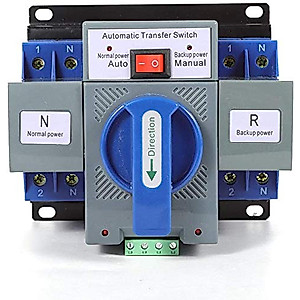 63A 2P Dual Power Automatic Transfer Switch Generator Changeover Switch 110V