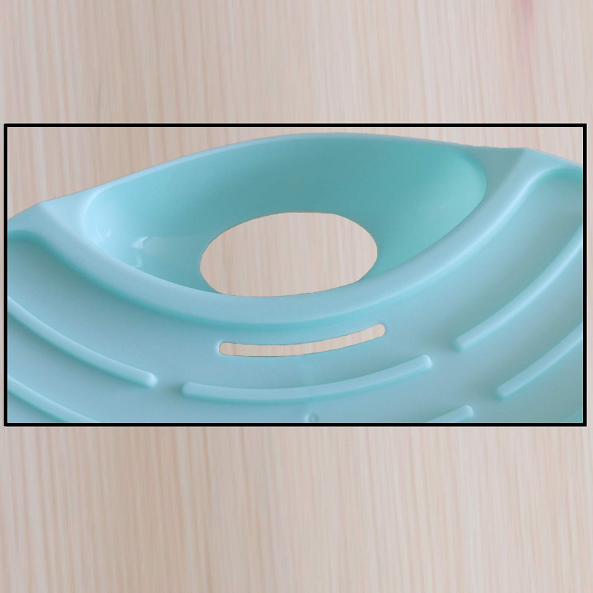 Baihuigo Sink Caddy Corner Holder:Corner kitchen Sink Caddy Organizer Sponge Dish Brush Holder Great for Sponges, Soap, Scrubbers, Cleaning Brush sink organizer. (Blue)