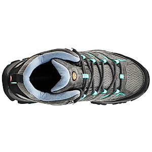 Merrell Women's J035850 Moab 3 MID WP Waterproof Hiking Shoe, Granite/Marine, 8 M