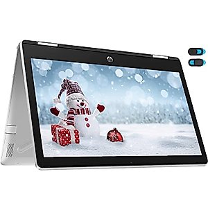 2022 HP X360 2-in-1 Convertible Laptop, 11.6" HD IPS Touchscreen Display, Intel Pentium Silver Quadcore N5030, 4GB DDR4, 128GB SSD + YSC Accessory, Webcam, USB-C, Windows 11 S