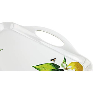 Calypso Basics Fresh Lemons by Reston Lloyd 2pc Melamine Tray Set, Lemons with Honey Bees
