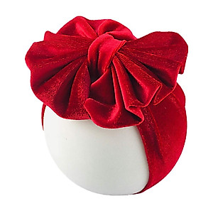 Lawie 8 PACK Elastic Stretchy Elastic Soft Wide Velvet Bowknot Bow Headbands Hairband Knot Turban Headwraps Hair Bows Accessories for Kids Toddler Infant Newborn Baby Girl Bulk