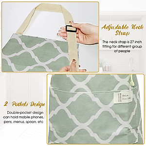 LittleMax 3 Pack Apron for Women with Pockets, Adjustable Cotton Linen Cooking Chef Aprons for Kitchen BBQ Grill