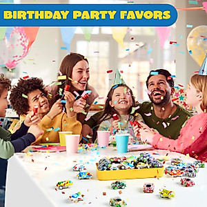 JOYIN 100 Pcs Mini Pull Back Cars Set, Toy Cars for Kids 4-8, Bulk Party Favors, Treasure Box Prizes, Classroom Rewards, Pinata Stuffers, Goodie Bags Stuffers for Boys and Girls