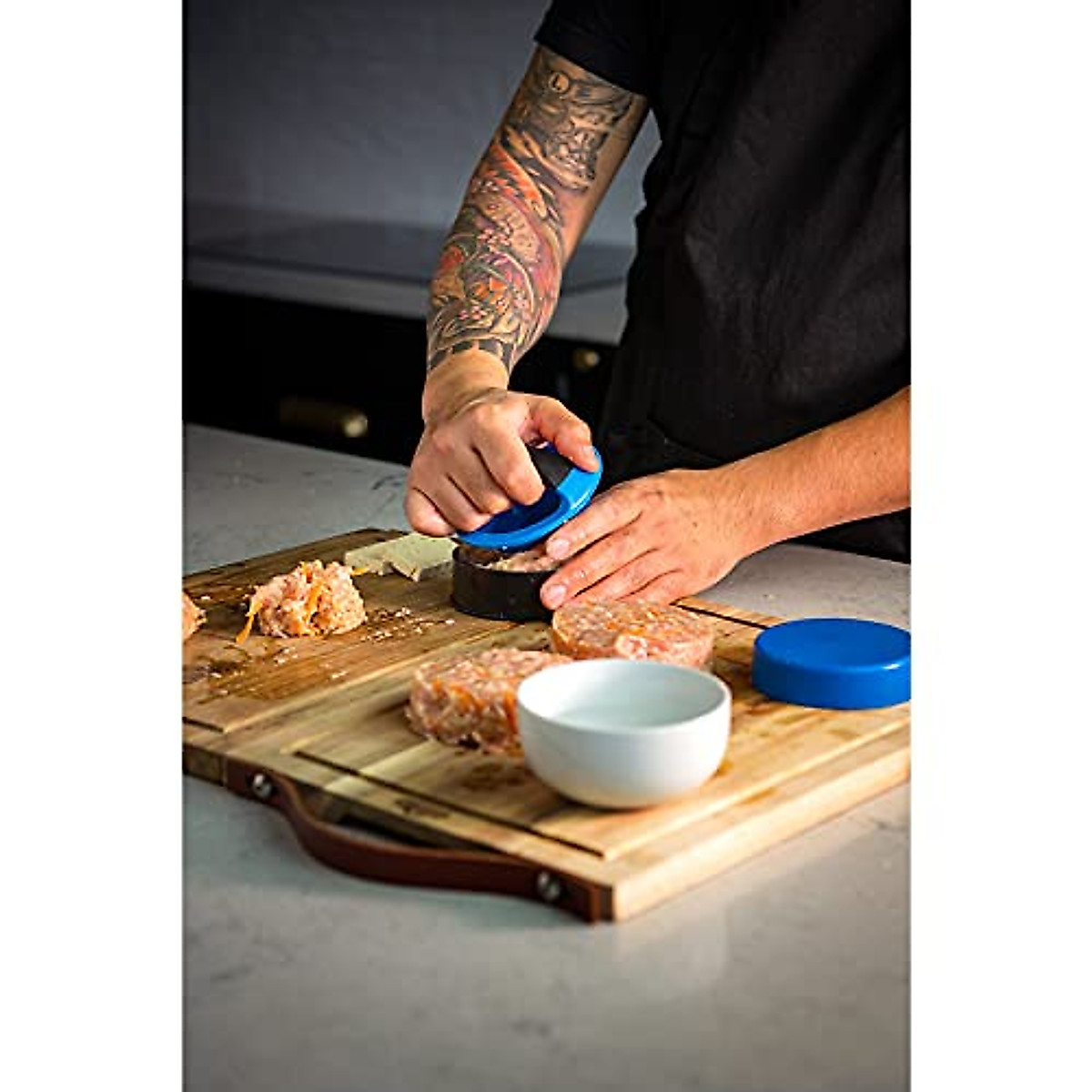 Napoleon Barbecue Grill Accessory 70060 - Gourmet Burger Press Kit - Hamburger Press, Slider Press, Make Homemade Hamburgers and Sliders, Easily Make Stuffed Burgers on BBQ, Dishwasher Safe