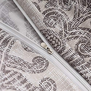 Tookkata - 1 Set Bedding Sets Duvet Cover Set Quilt Cover Bed Sheet Pillow Case Queen King Khaki (Double/Queen)