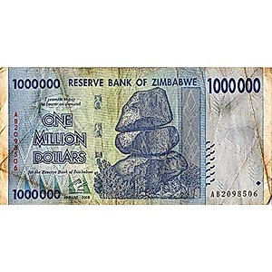 2008 - Reserve Bank of Zimbabwe $1 Million Dollars Seller Circulated (Various Grades)