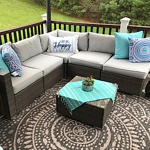 Sqodok Patio Cushion Covers 24x22 inch, Outdoor Cushion Covers Replacement 4Pack for Outdoor Furniture, Waterproof Outdoor Cushion Slicovers Sectional Cushions Cover for Sofa Chair, Tan