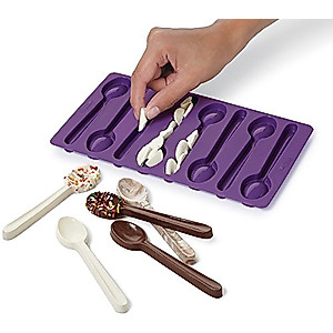 Wilton Spoon-Shaped Silicone Candy Mold, Purple