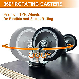 Double Rhombus 2 Pcs Wood Platform Dolly, 551 Lbs Capacity Moving Dolly Heavy Duty Furniture Dolly 4 Wheels Rectangle Multifunctional Mover Carrier for Piano Furniture Couch Washing Machine Fridge